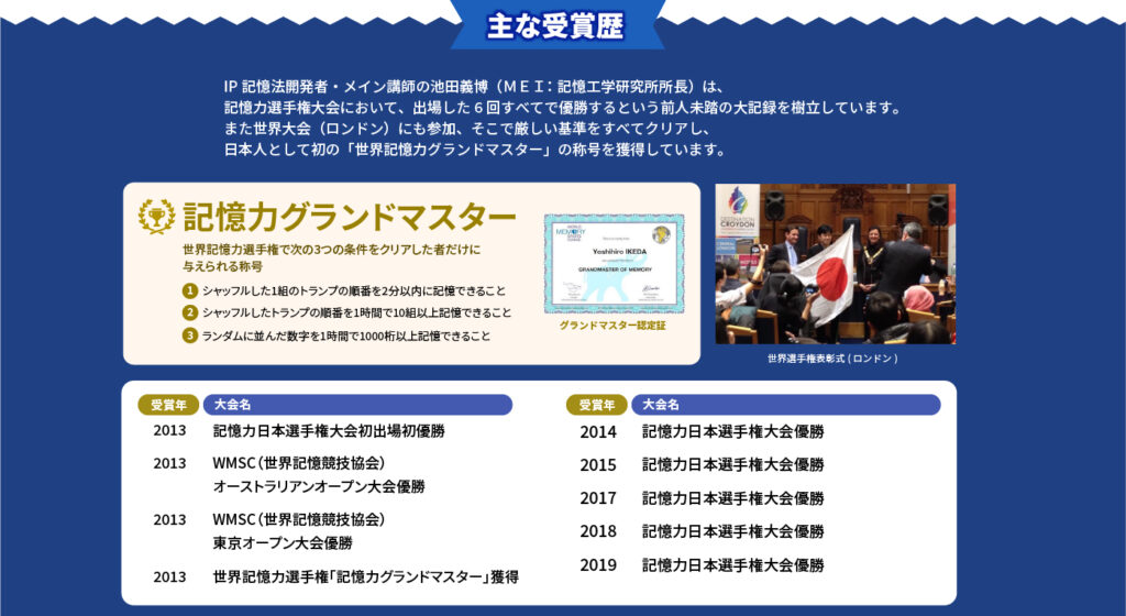 IP記憶法 - 池田義博のIP記憶法